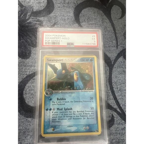 Toys | Pokemon Swampert 05017 Pop Series 1 Cosmos Holo Psa 5 | Poshmark